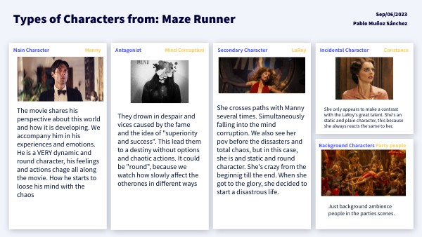 BABYLON Types of characters