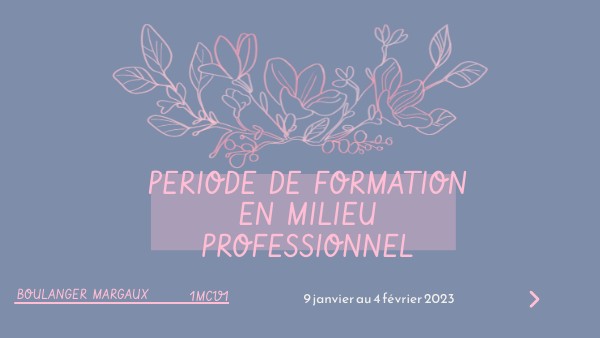 Présentation oral PFMP | Genially