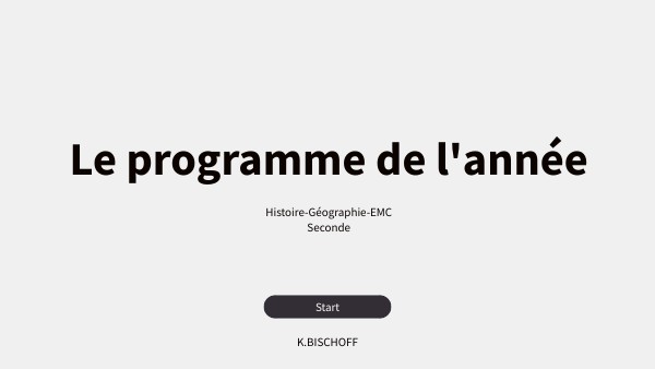 Programme seconde