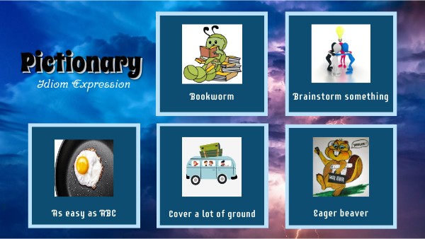 Pictionary of idiom expressions | Genially