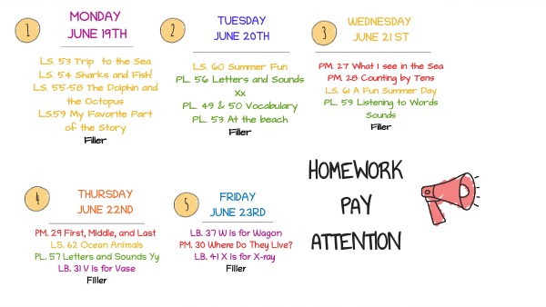 Weekly activities 3rd A and 3rd B