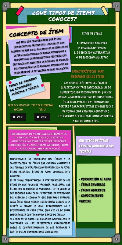 RETO 4 ¿Qué tipos de items conoces? | Genially