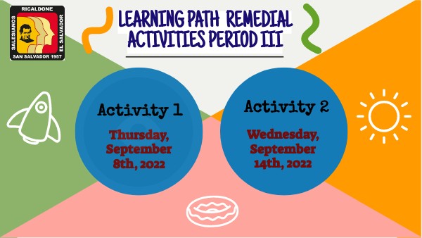 Learning Path Remedial Activities Period III
