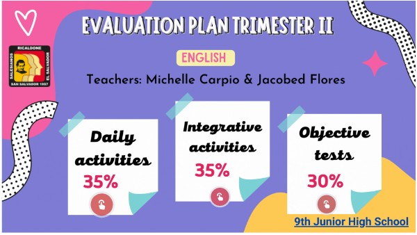 9th Evaluation Plan-Trimester II-2023 | Genially