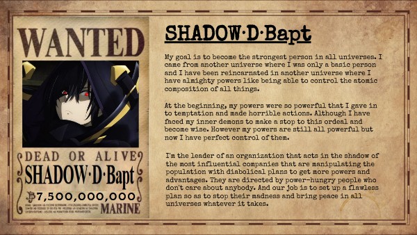 My evil side character