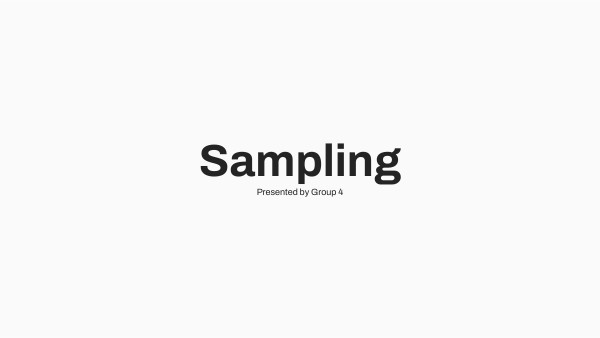 SAMPLING | Genially