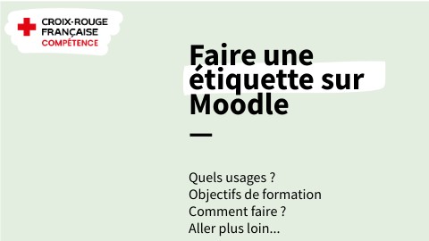 Etiquette - Moodle - Cours | Genially