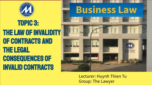 The law of invalid contracts and the legal consequences | Genially