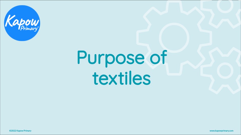 Lesson 1 - Purpose of textiles