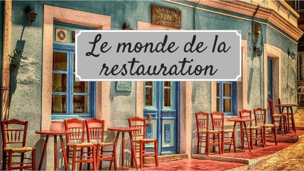 Le monde de la restauration | Genially