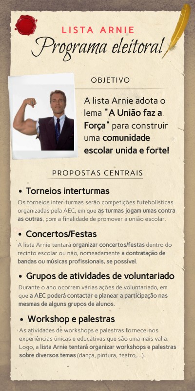 Lista Arnie - programa provisório