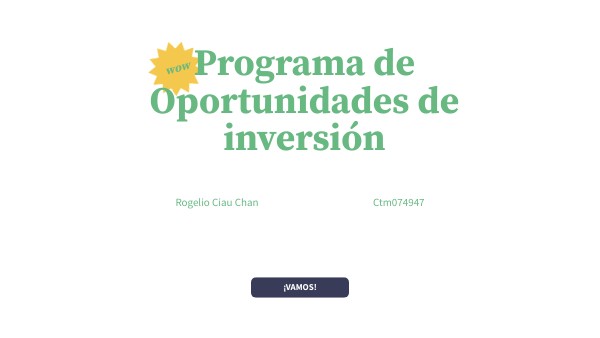 Programa de oportunidades de inversion
