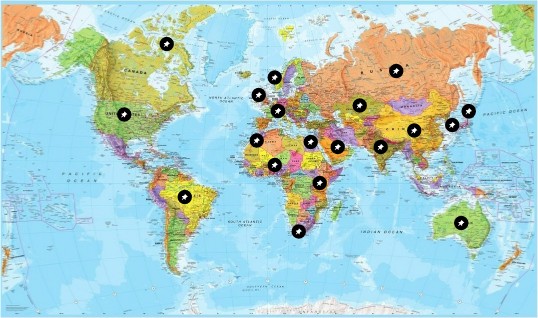 Mapa de les diferents poblacions humanes del món | Genially