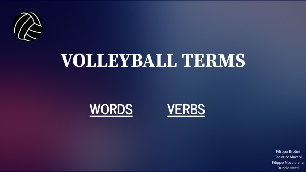 Volleyball terms | Genially