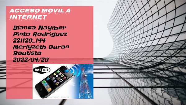 Acceso movil a internet | Genially