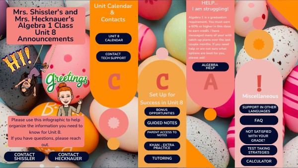 Unit 8 Algebra Infographic Shissler