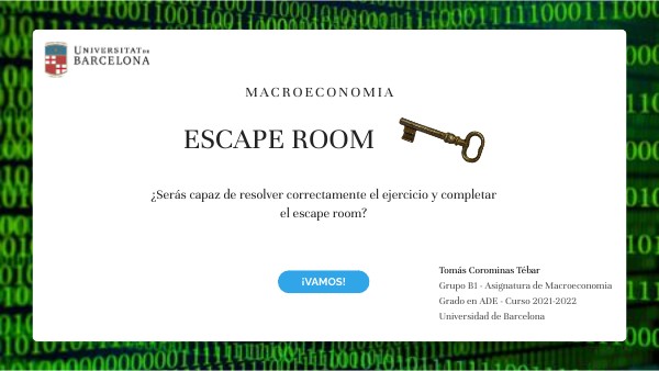 ESCAPE ROOM MACRO