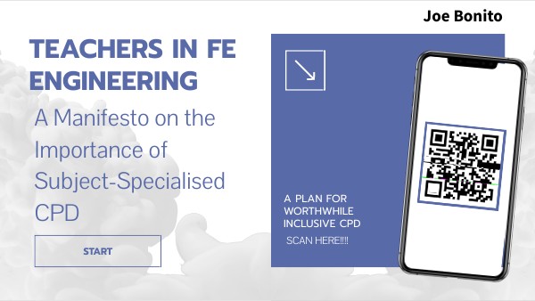 Manifesto - FE Education - Subject-Specialised CPD