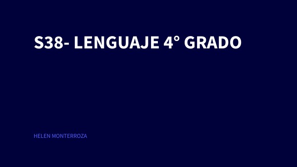 s38 lenguaje 4°