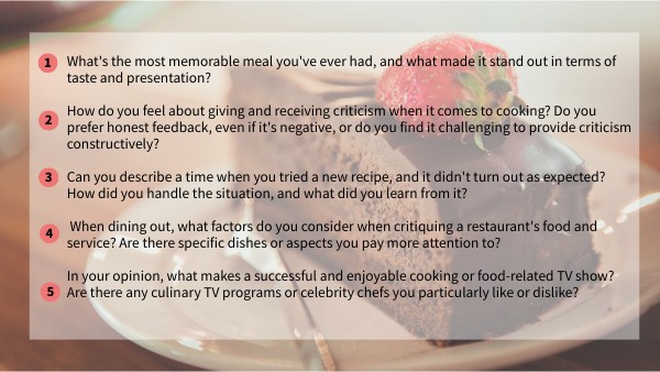 Discussion: Food and Criticism