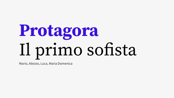 Protagora | Genially