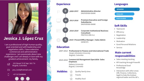 CV Jessica López- ENG | Genially