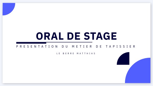 Oral de stage 2nde | Genially