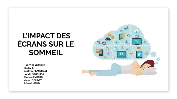 SESA - L'impact des écrans sur le sommeil | Genially