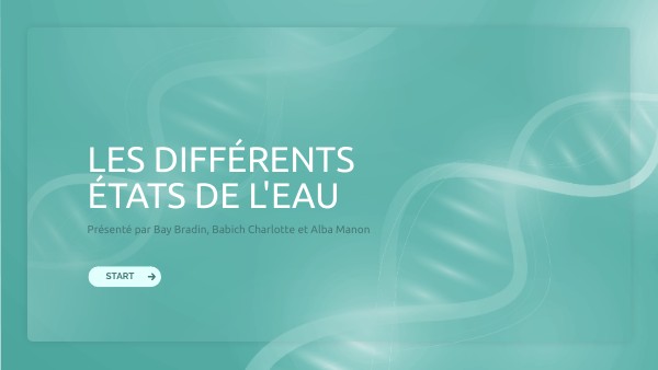 LES DIFFERENTS ETATS DE L'EAU | Genially