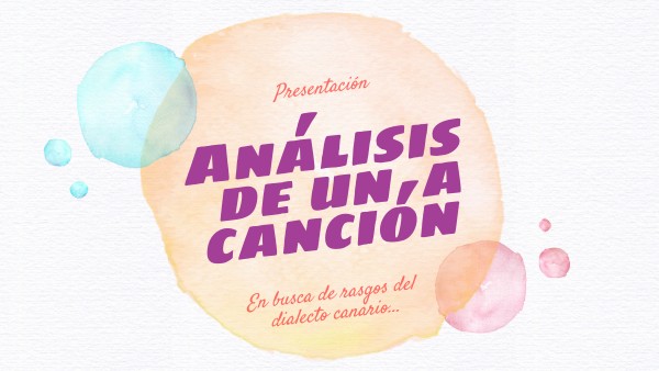 Análisis de una canción de un artista canario. Mingjie y Yoiber 3ºB ...