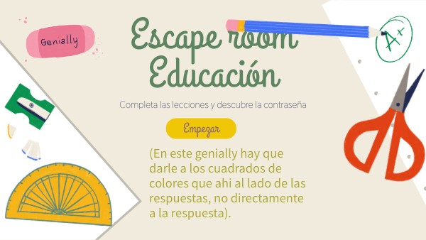ESCAPE ROOM EDUCACIÓN | Genially