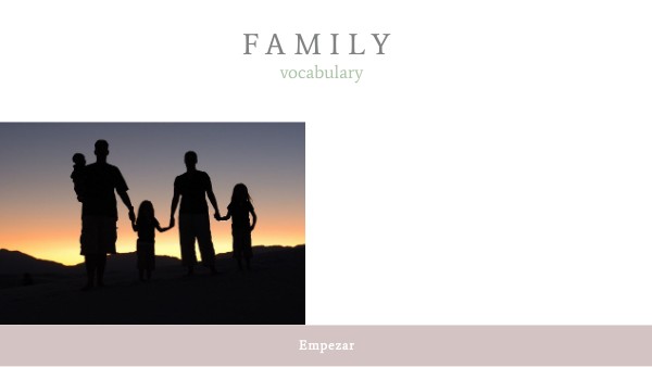 Family vocabulary | Genially