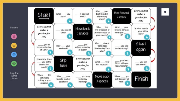 PAST SIMPLE BOARD GAME