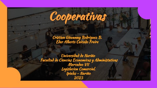 COOPERATIVAS- PRESENTACION COOPERATIVAS - CGRB-EACF. | Genially