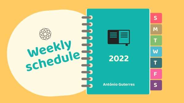 Weekly schedule | Genially