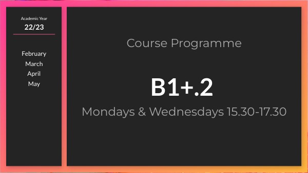 B1+.2 Group 1 | Genially