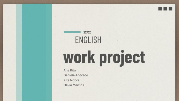 English - work project