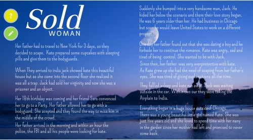 reading comprehension - sold woman | Genially