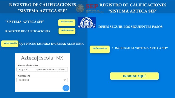 REGISTRO DE CALIFICACIONES SISTEMA AZTECA SEP | Genially