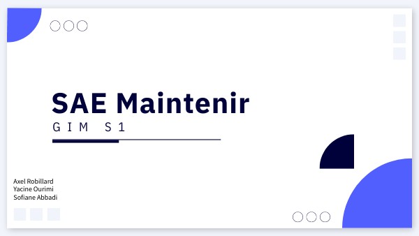 SAE 11 MAINTENIR