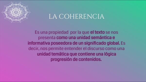 LA COHERENCIA