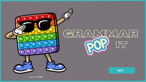 Grammar_ pop it | Genially