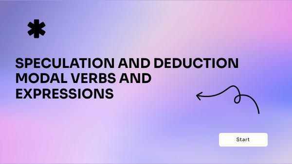 Speculation and deduction – modal verbs and expressions | Genially
