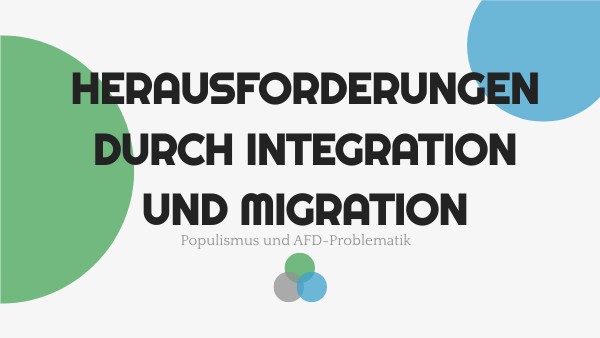Herausforderungen durch Integration & Migration, AfD und Populismus | Genially