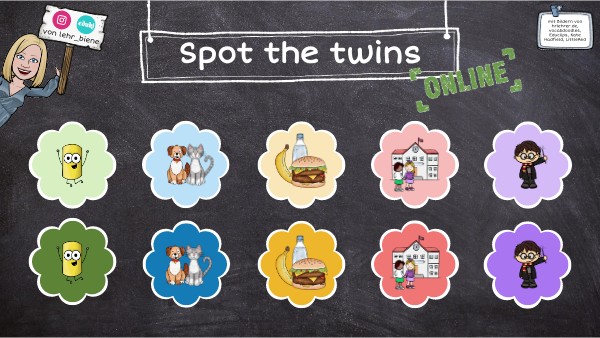 Spot the twins | Genially