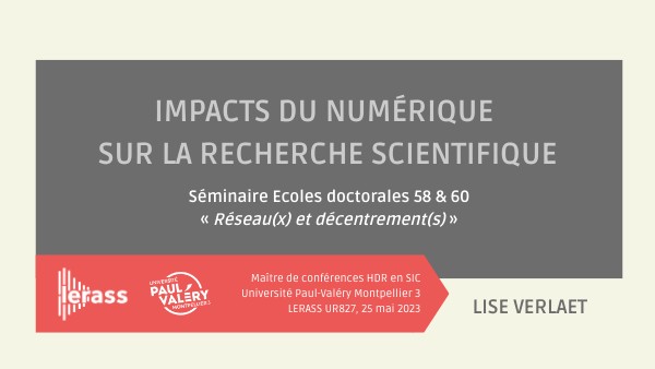 Conférence - impact du numérique