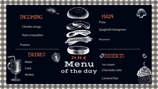 MENU OF THE DAY | Genially