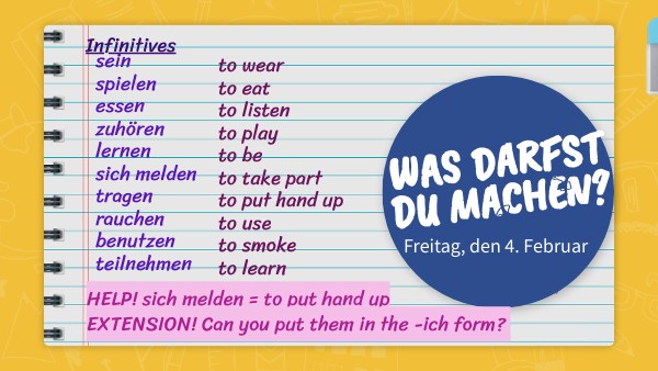 Was darfst du machen?
