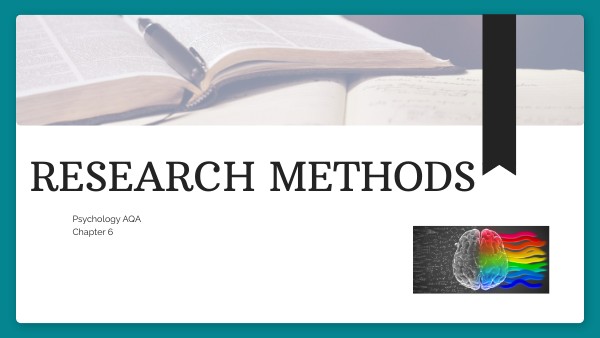 Chapter 6: Research Methods