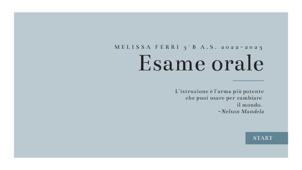 Esame Orale Terza Media | Genially